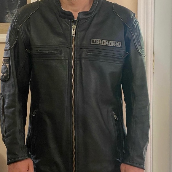 Harley-Davidson | Jackets & Coats | Harleydavidson Mens Black Leather ...